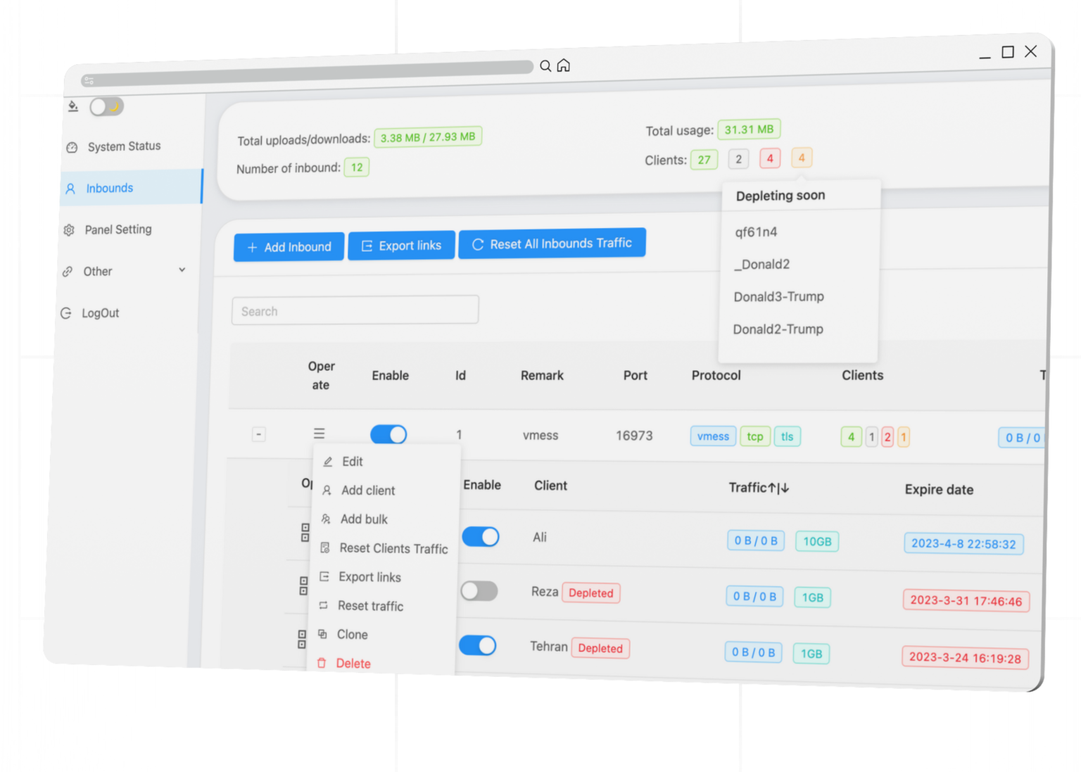 نمایندگی پنل v2ray - ساخت کانفیگ vpn با انواع پروتکل‌ها در پنل v2raytor